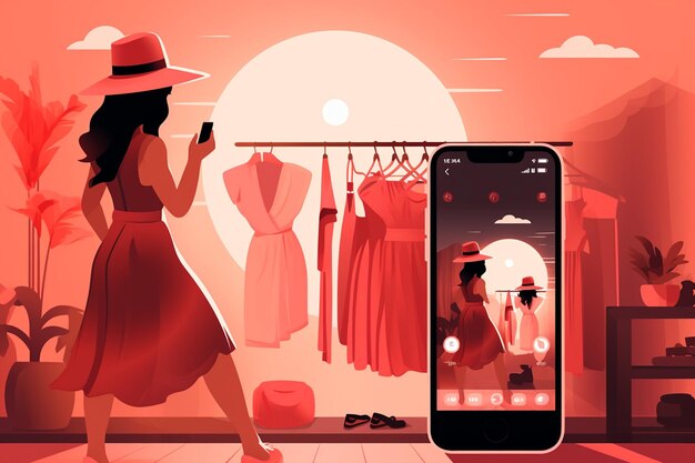 Premium Vector | Woman Finding Mobile Using iPhone Premium Vector | Woman Finding Mobile Using iPhone
