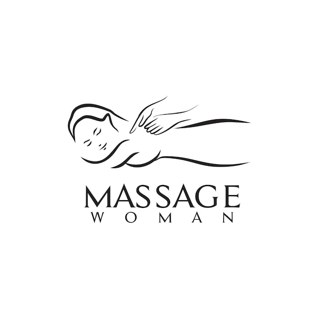 Premium Vector Woman Massage Therapy Clinic Logo Design
