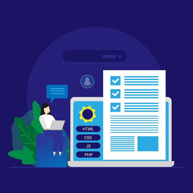 Premium Vector | Woman works remotely. freelancer concept, free life ... Premium Vector | Woman works remotely. freelancer concept, free life ...