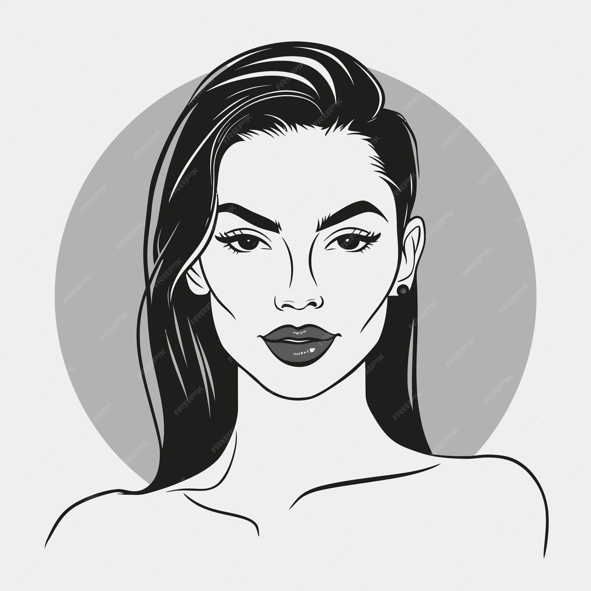 Women Illustration Women Portrait Women Logo Women Line Art Beautiful