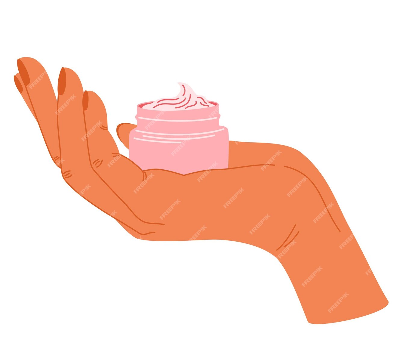 Premium Vector Womens Hands Holding Cream Cosmetic Product Washing
