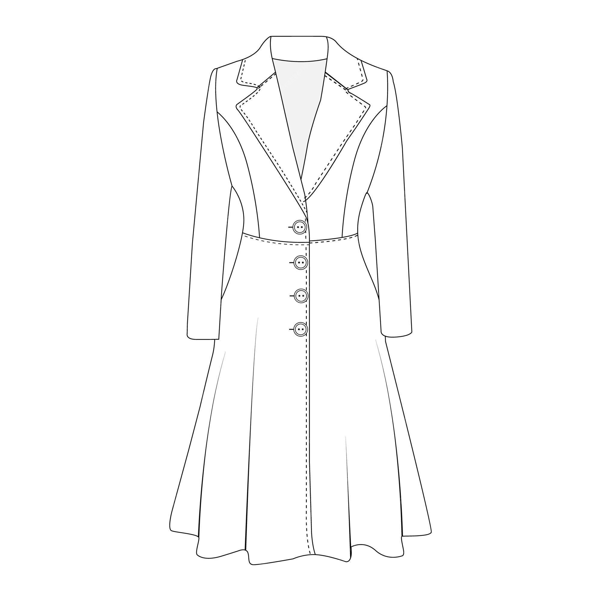 Premium Vector Womens Doublebreasted Trench Coat Vector Design Women