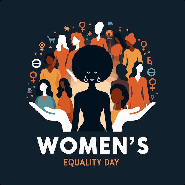 Premium Vector Womens Equality Day Flat Vector Illustration
