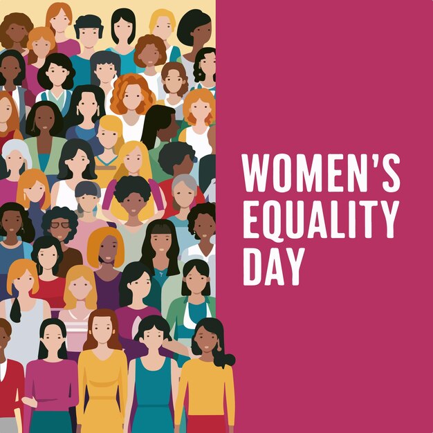 Womens Equality Day Vector Illustration Background Concept Poster