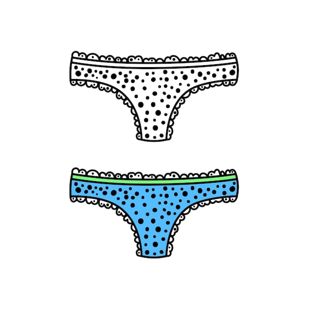 Premium Vector Womens Panties Hand Drawn Vector Illustration In