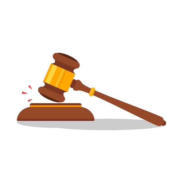 Premium Vector | Wooden gavel of the judge Premium Vector | Wooden gavel of the judge