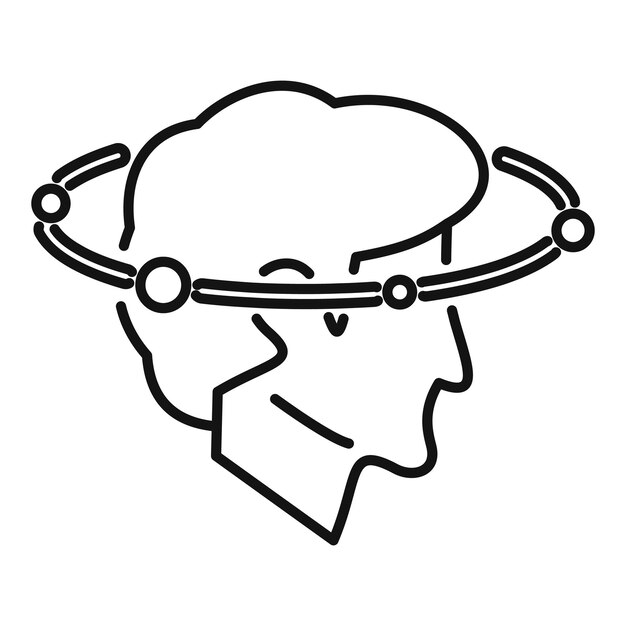 Premium Vector | Woozy headache icon outline vector dizziness problem Premium Vector | Woozy headache icon outline vector dizziness problem