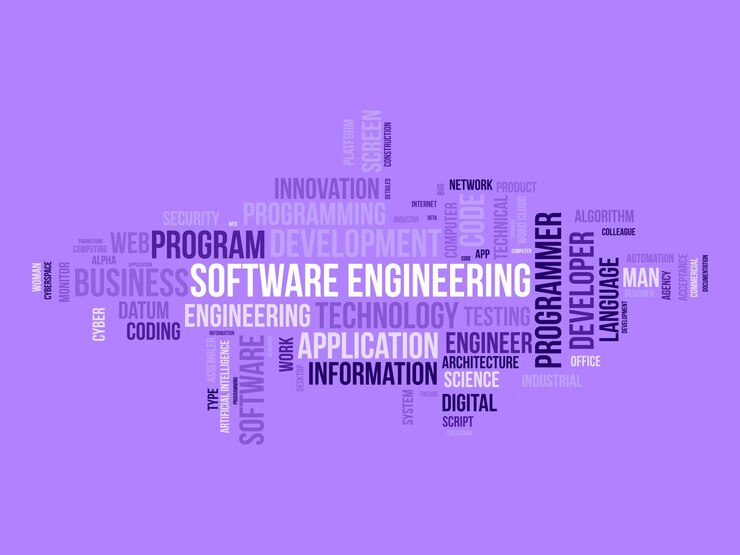 Premium Vector | Word cloud background concept for Software engineering ...