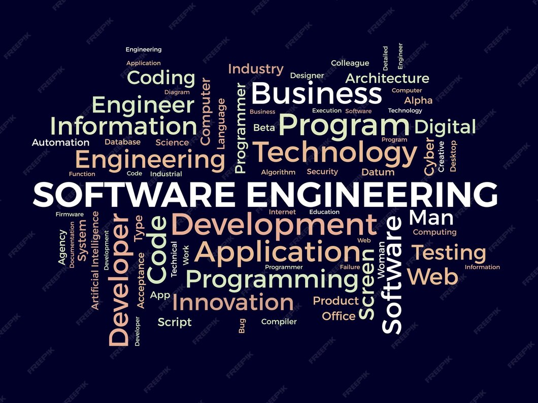 Premium Vector | Word cloud background concept for software engineering computer programming ...