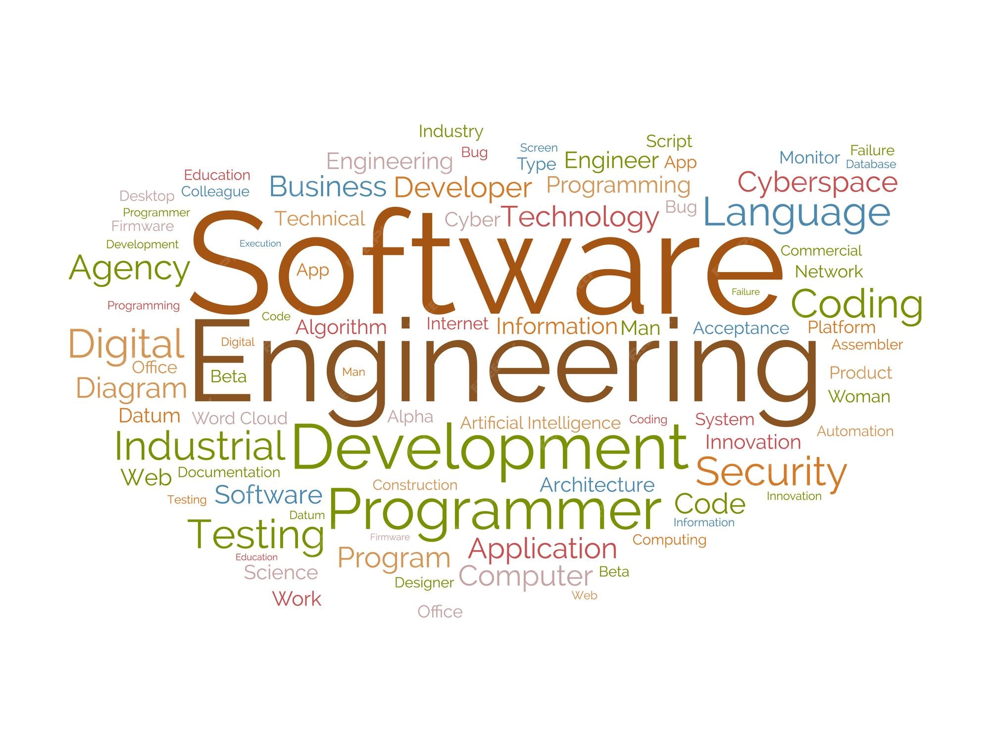 Premium Vector | Word cloud background concept for software engineering computer programming ...