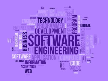 Premium Vector | Word cloud background concept for Software engineering ...