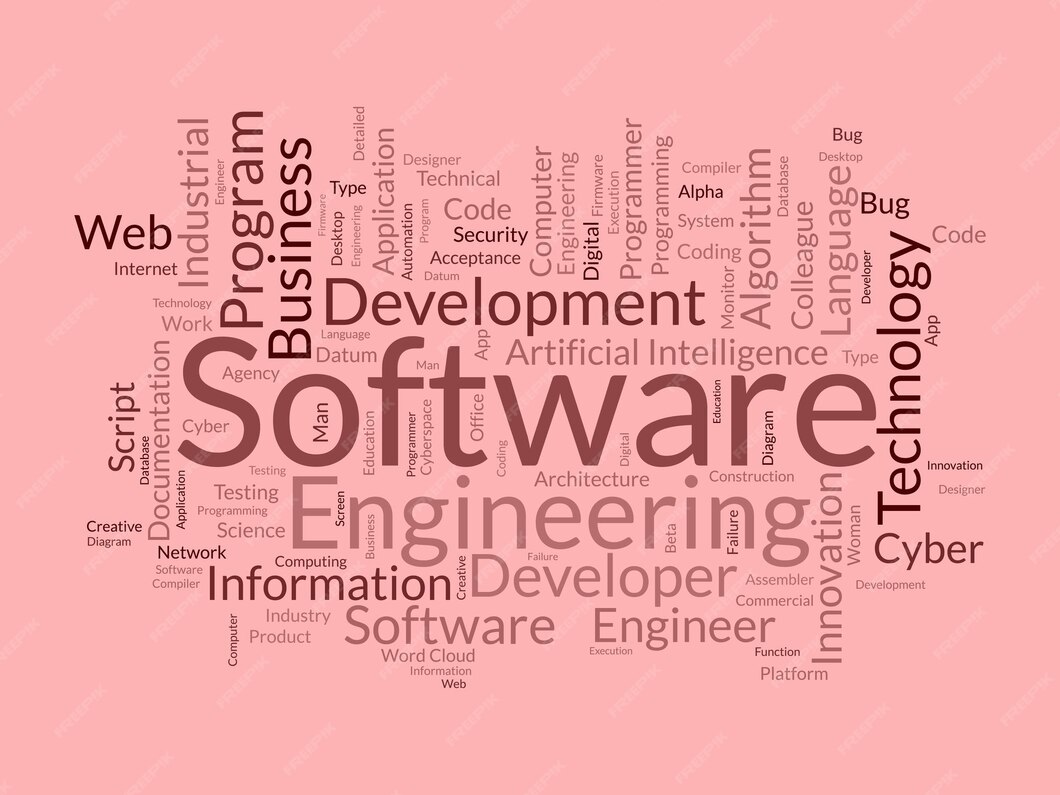 Premium Vector | Word cloud background concept for software engineering computer programming ...