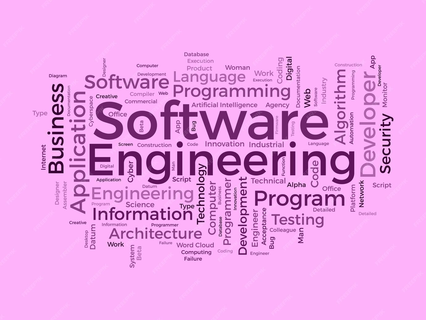 Premium Vector | Word cloud background concept for Software engineering ...