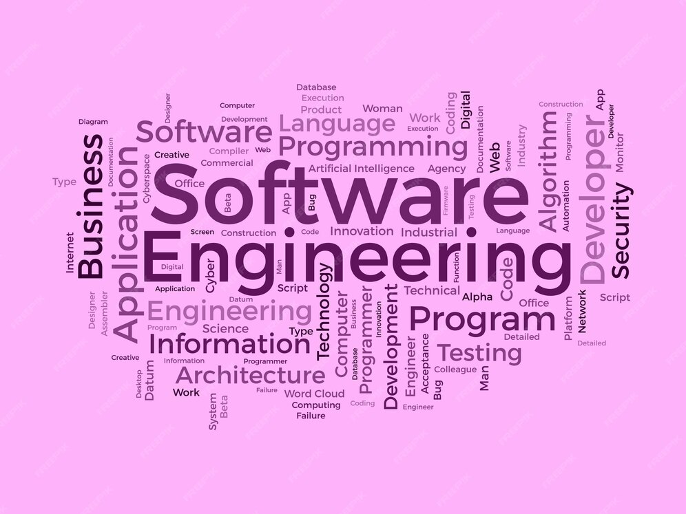 Premium Vector | Word cloud background concept for Software engineering ...