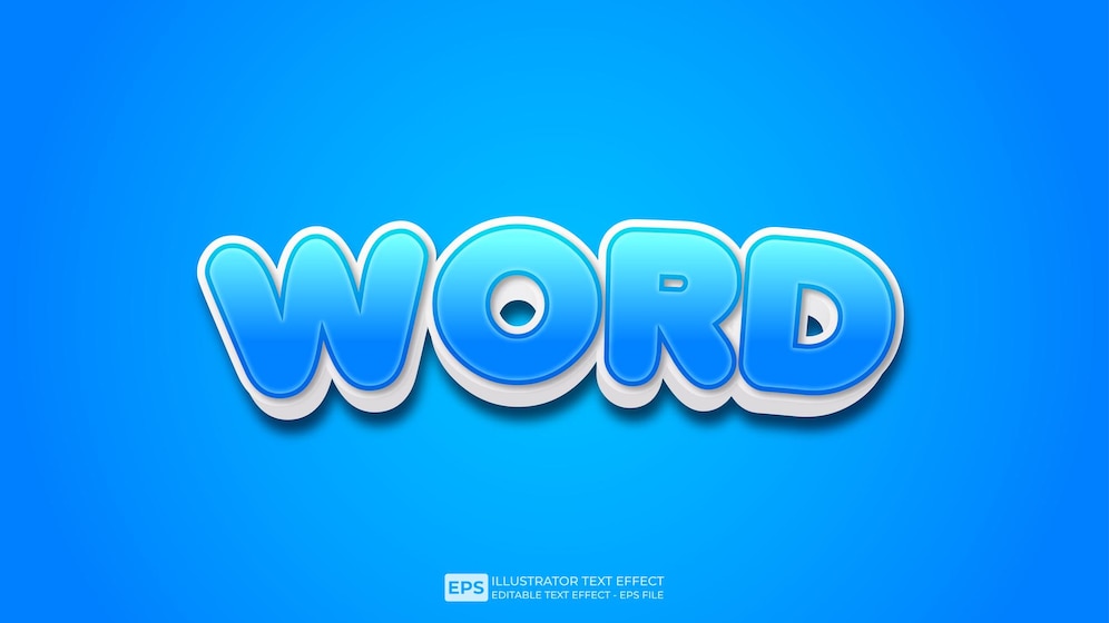 Premium Vector | Word editable text effect font Premium Vector | Word editable text effect font