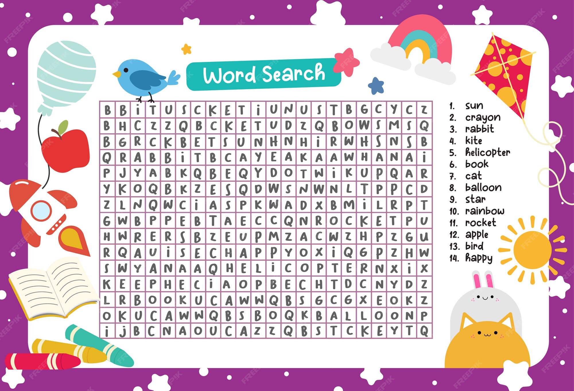 Premium Vector | Word search Premium Vector | Word search