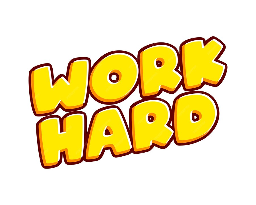 Premium Vector | Work hard phrase lettering isolated on white colourful ... Premium Vector | Work hard phrase lettering isolated on white colourful ...