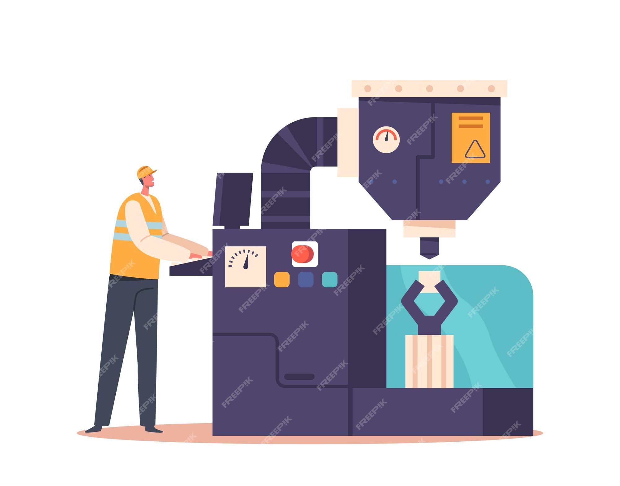 Premium Vector | Worker male character implementing measures to ... Premium Vector | Worker male character implementing measures to ...