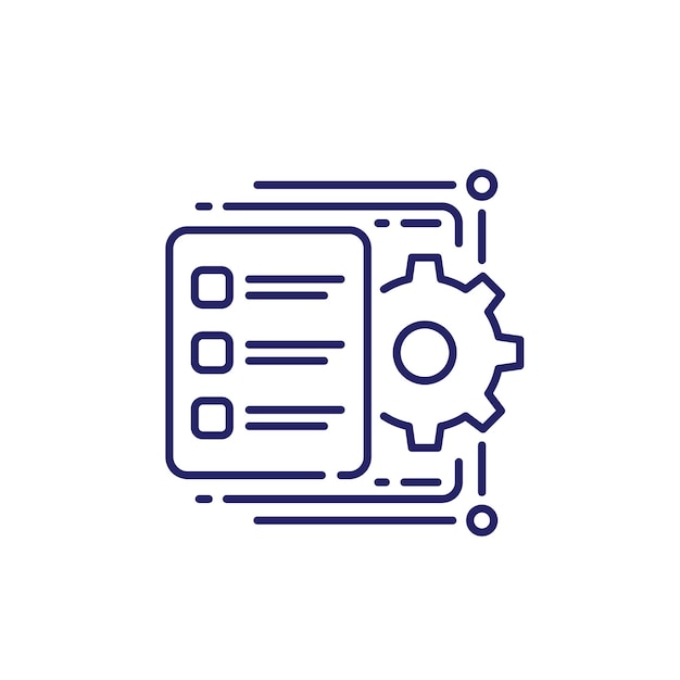 Premium Vector | Workflow or project line icon Premium Vector | Workflow or project line icon