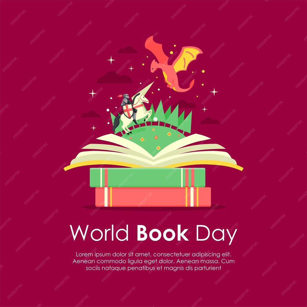 Premium Vector World Book Day Poster Template With Saint George