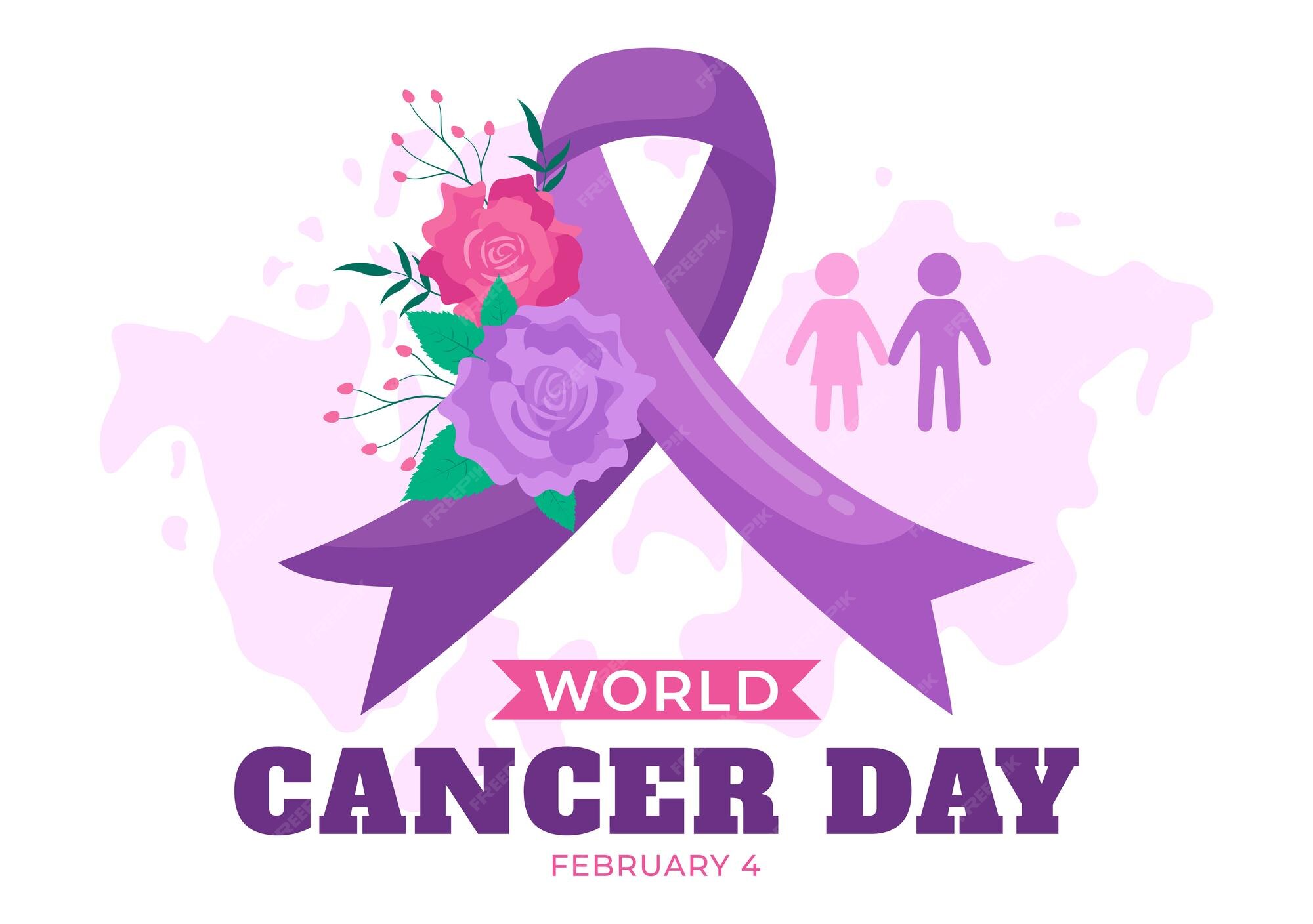 Premium Vector World Cancer Day Vector Illustration With Ribbon To