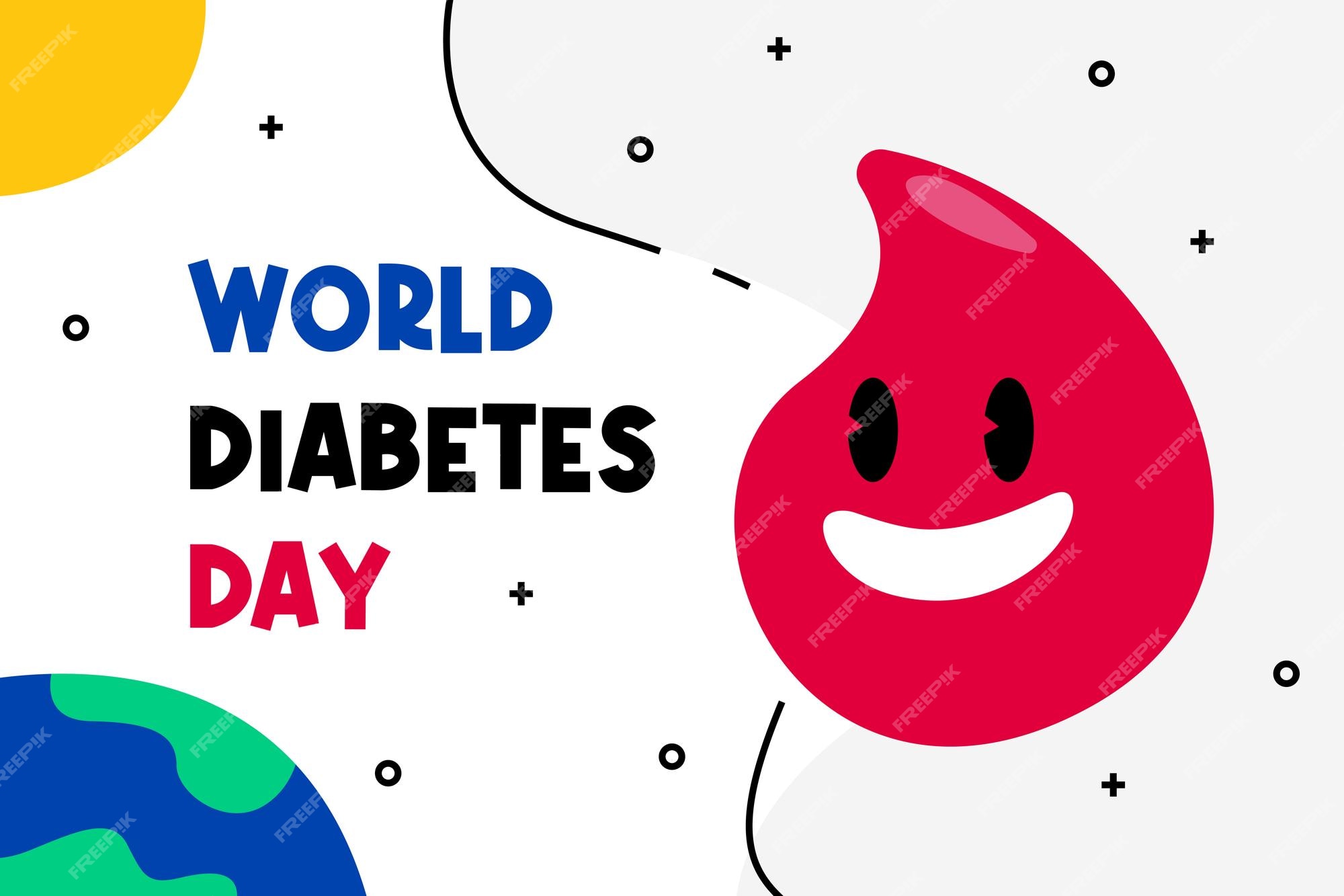 Premium Vector World Diabetes Day Awareness Banner Illustration
