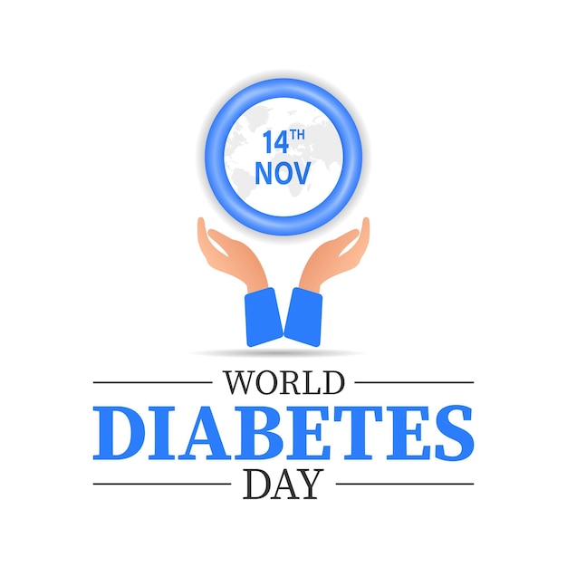 Premium Vector World Diabetes Day Awareness Poster Banner Background