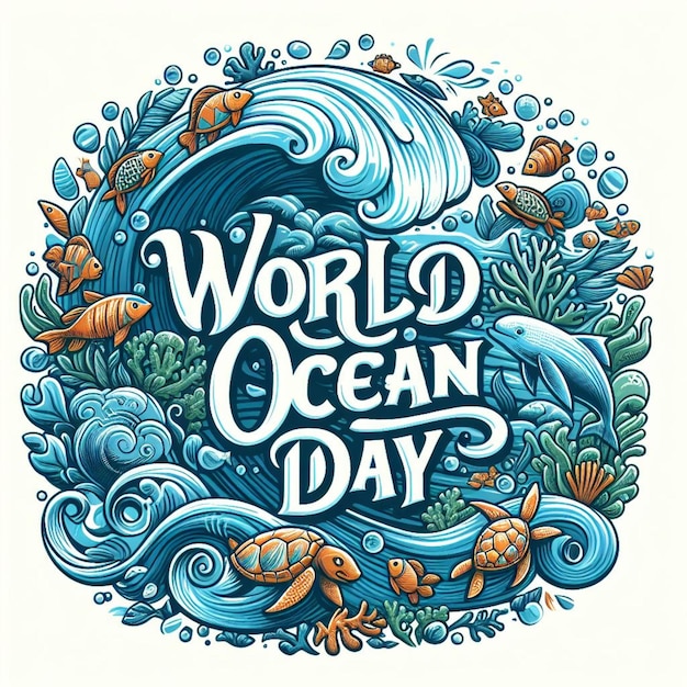 Premium Vector | World ocean day vector Premium Vector | World ocean day vector
