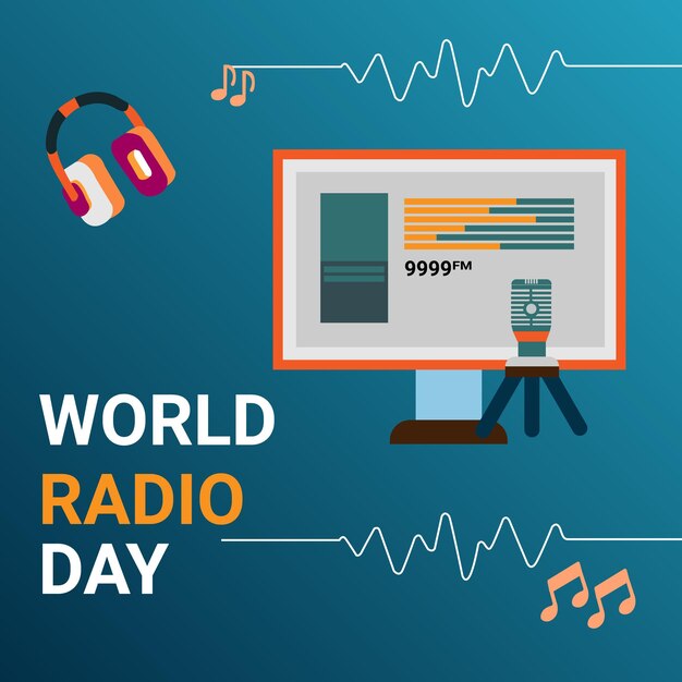 Premium Vector | World radio day vector illustration Premium Vector | World radio day vector illustration