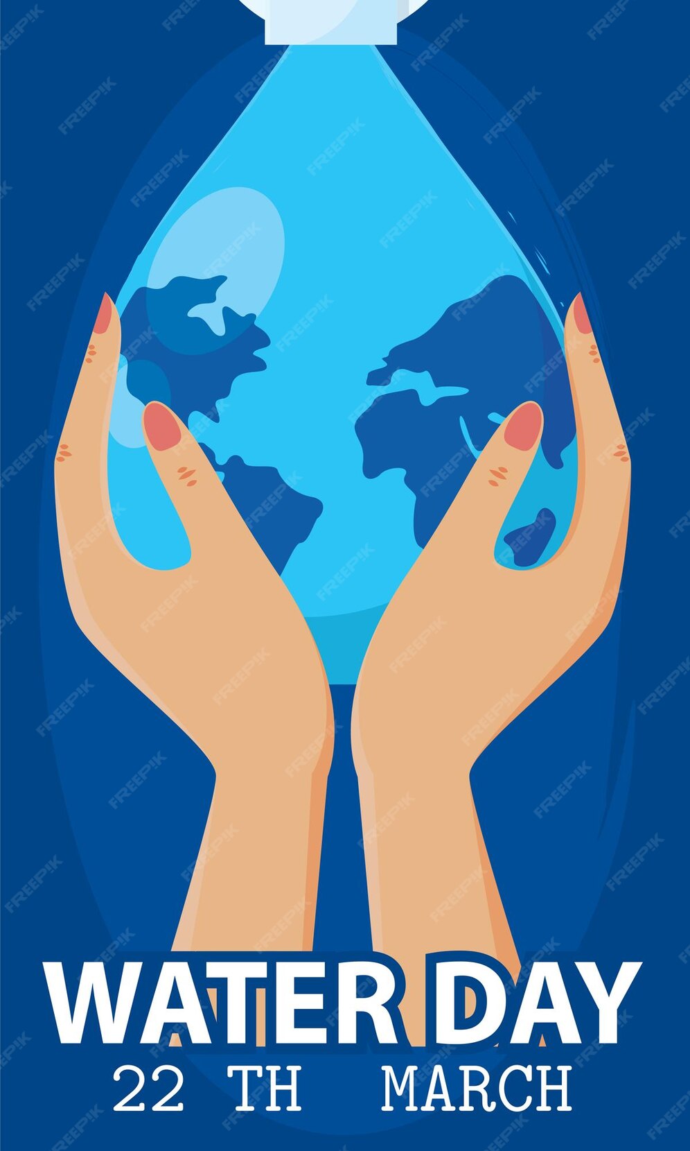 Premium Vector World Water Day Poster Background Vector