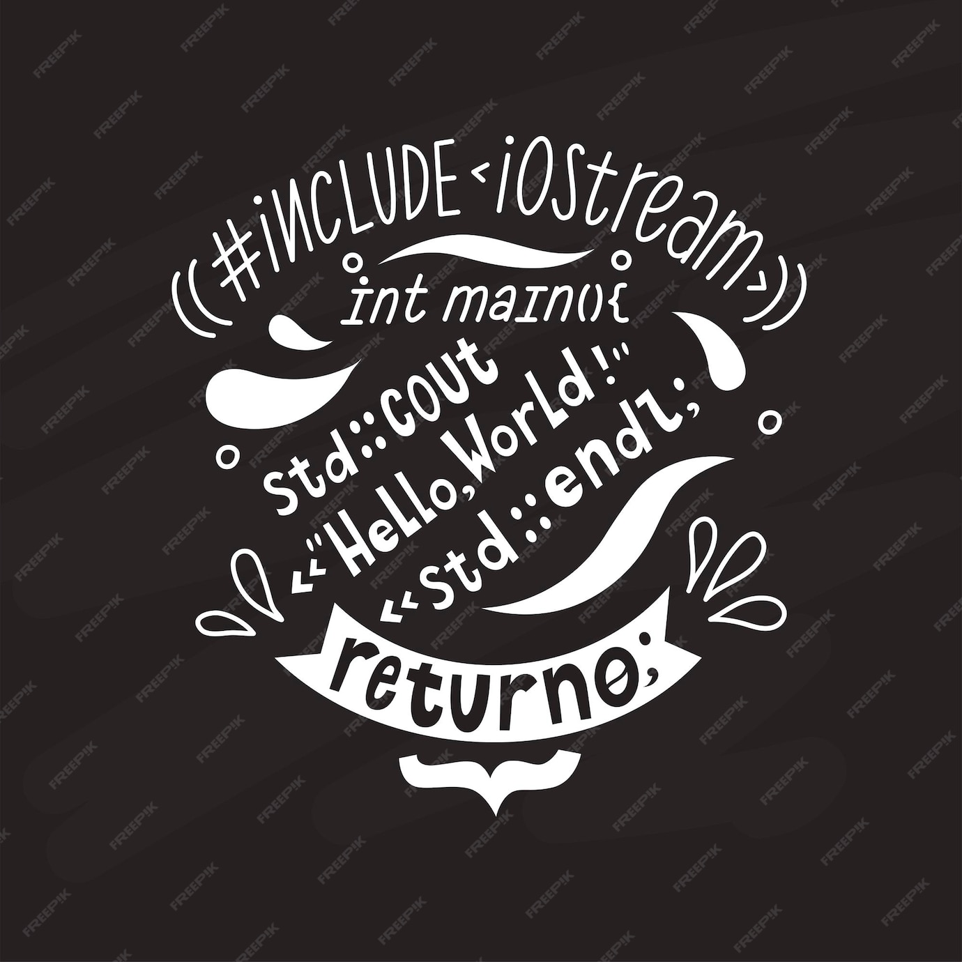 Premium Vector | Writing code with the phrase hello world teaching ...