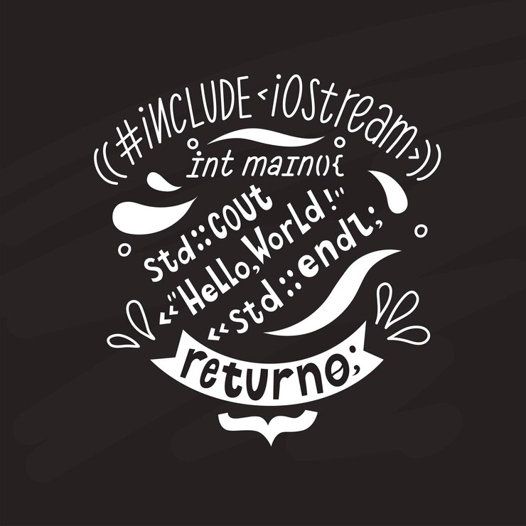 Premium Vector Writing Code With The Phrase Hello World Teaching Coding And Programming Cute 7274