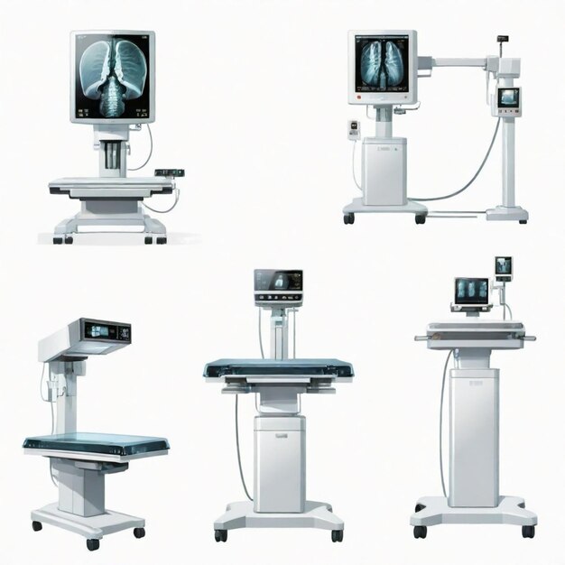 Xray machine detailed vector set | Premium AI-generated vector Xray machine detailed vector set | Premium AI-generated vector