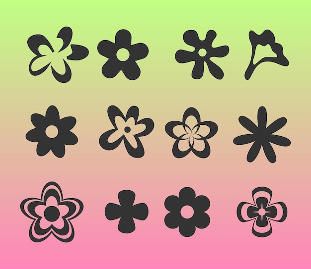 Premium Vector | Y2K Shape Vector element Pack Premium Vector | Y2K Shape Vector element Pack