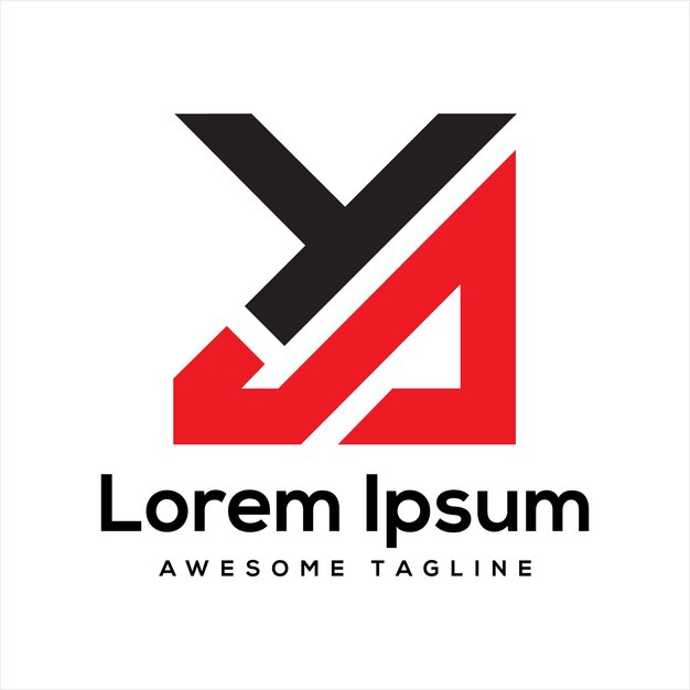 Premium Vector | YA Latter LOgo design Premium Vector | YA Latter LOgo design