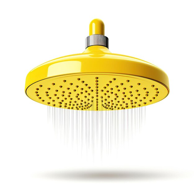 Premium Vector Yellow Color Shower 3d Vector White Background Isolated H