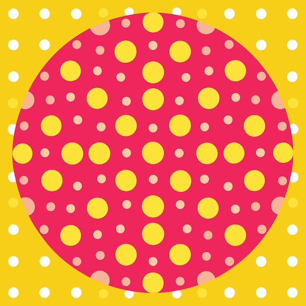A Yellow Polka Dot With Polka Dots On It Premium Ai Generated Vector