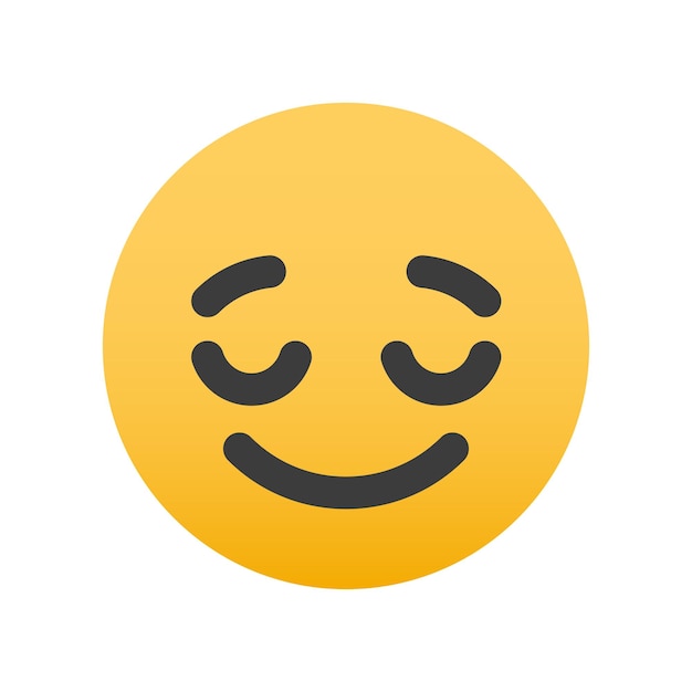 Premium Vector | Yellow relieved face expression vector illustration Premium Vector | Yellow relieved face expression vector illustration