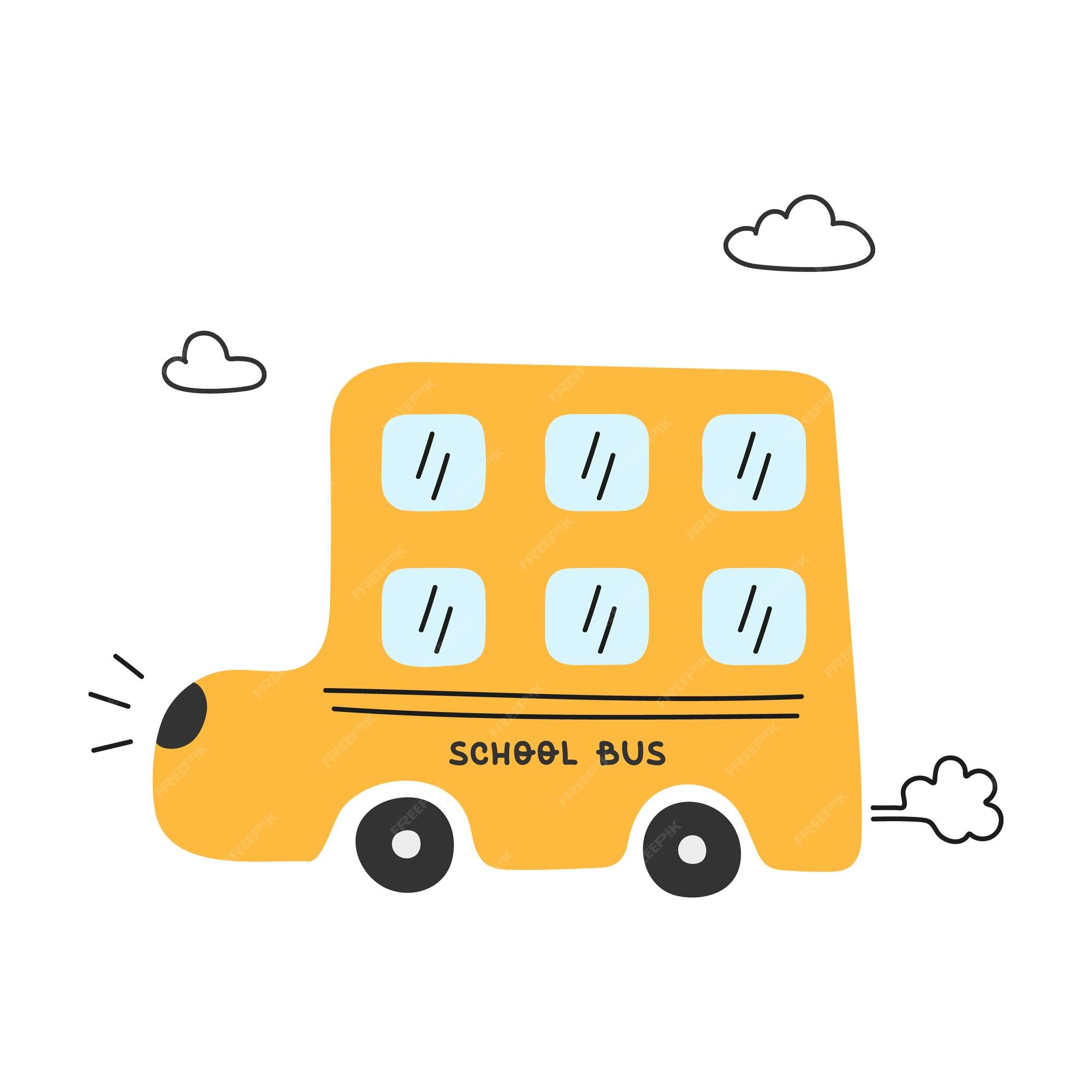 Premium Vector | Yellow school bus vector illustration Premium Vector | Yellow school bus vector illustration