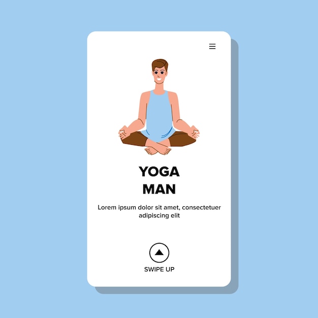 Premium Vector | Yoga man vector Premium Vector | Yoga man vector