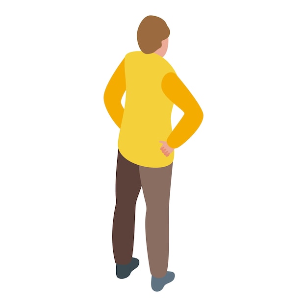 Premium Vector Young Man Is Standing With Hands On Hips