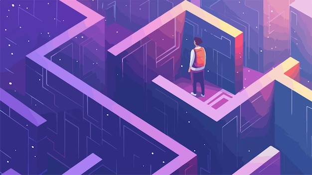Young Man in Maze Concept Trying to Solve Puzzle | Premium AI-generated ... Young Man in Maze Concept Trying to Solve Puzzle | Premium AI-generated ...