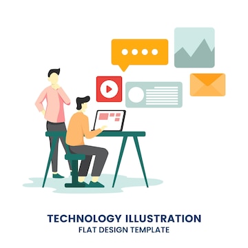 Premium Vector | Young programmer concentrated at working project developing programming and ...