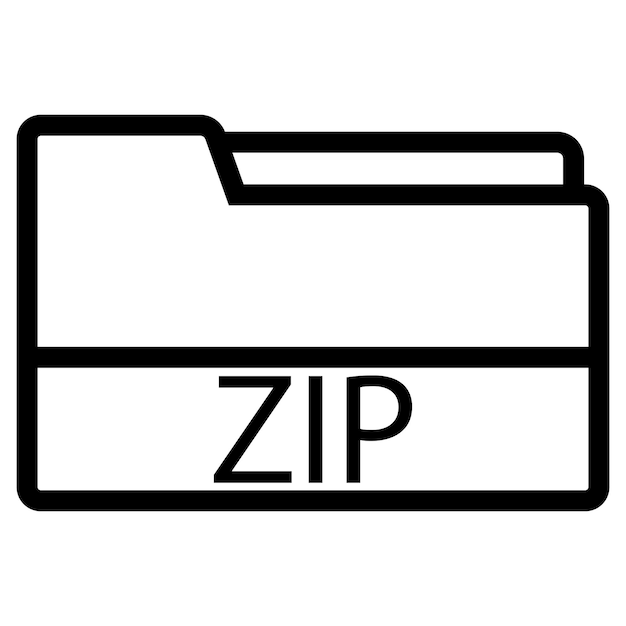 Premium Vector | Zip file icon vector Premium Vector | Zip file icon vector