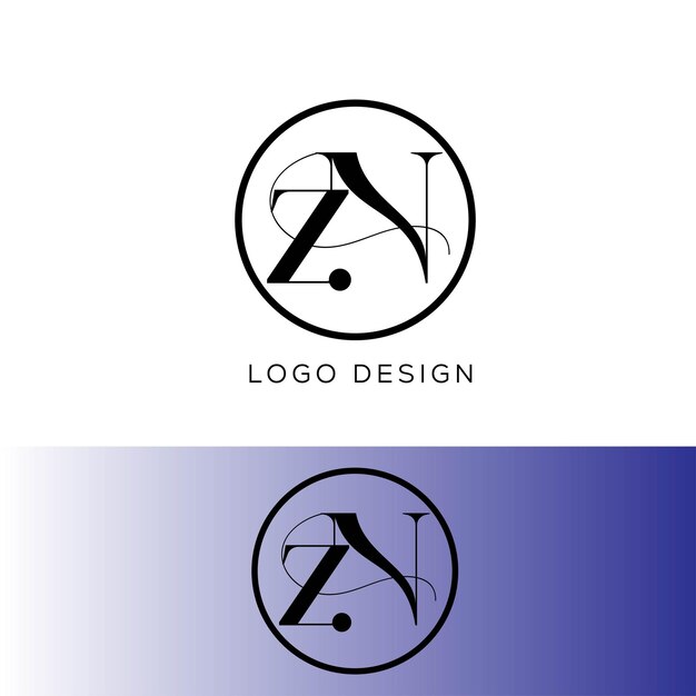 Premium Vector | Zn initial letter logo design Premium Vector | Zn initial letter logo design