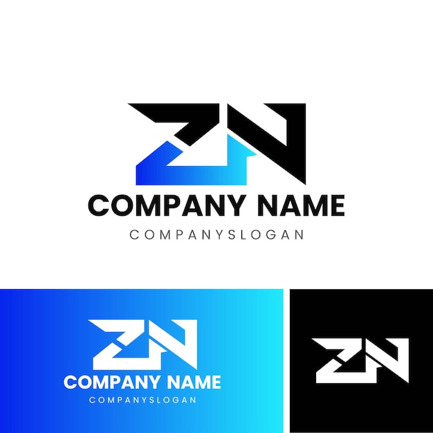 Premium Vector | ZN initial logo design Premium Vector | ZN initial logo design