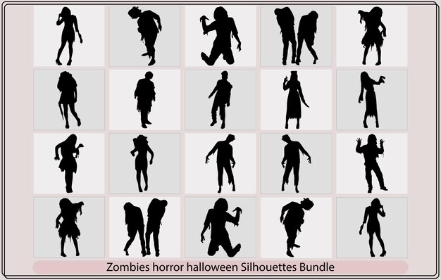 Premium Vector | Zombie silhouettes setzombie hand silhouette clip art ... Premium Vector | Zombie silhouettes setzombie hand silhouette clip art ...