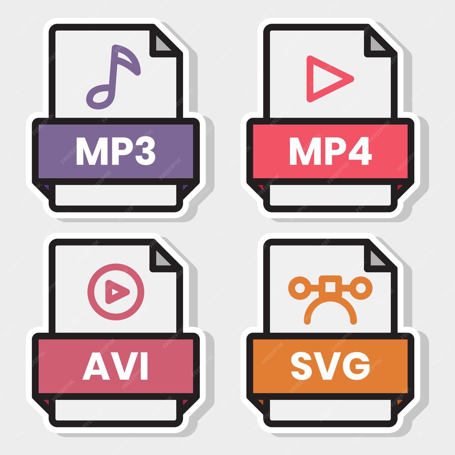 Format Pliku Dokumentu Folder Pdf Doc Xls Jpg Zip Txt Png Json Ppt Csv Xml Ai Mp3 Mp4 Html Psd ...