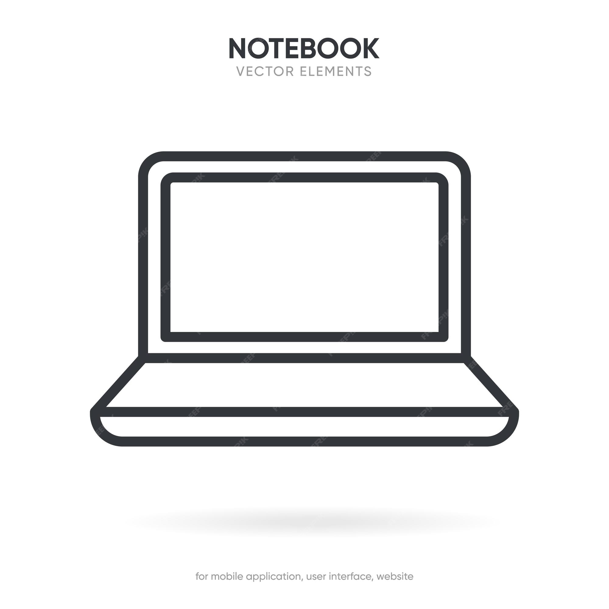Ikona laptopa Nowoczesna cienka ikona urządzeń Symbole znaku jakości ... Ikona laptopa Nowoczesna cienka ikona urządzeń Symbole znaku jakości ...