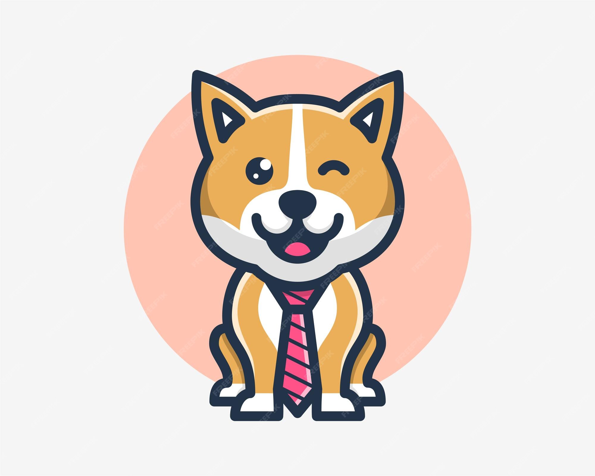 Ładny Shiba Inu Pies Szczeniak Psów Nosić Krawat Garnitur Figlarny ... Ładny Shiba Inu Pies Szczeniak Psów Nosić Krawat Garnitur Figlarny ...
